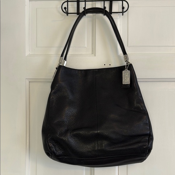 Coach | Bags | Vintage Coach Madison Phoebe Black Leather Hobo Shoulder ...